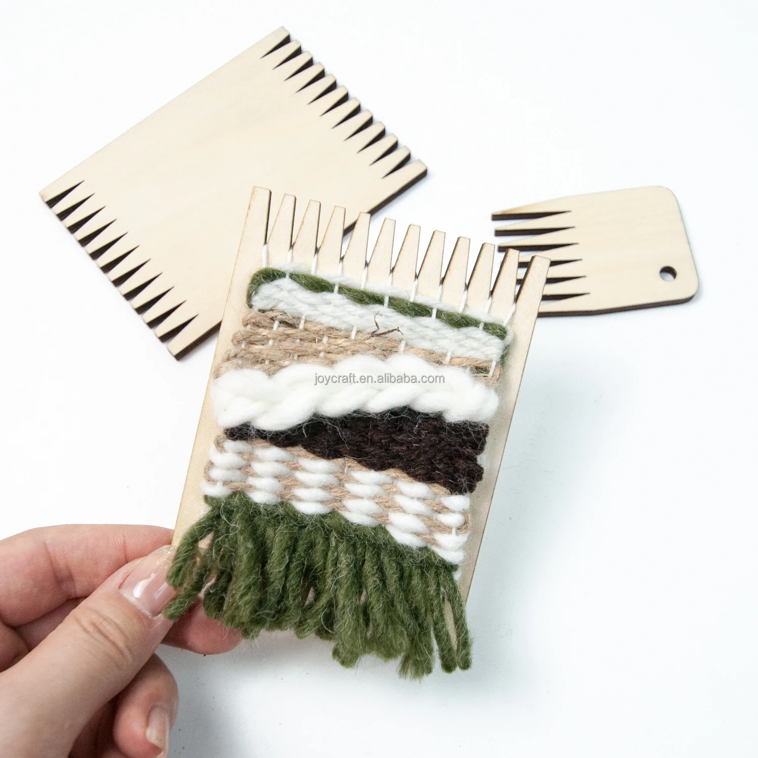 Wooden Mini Tiny Weaving Loom With Comb In Pack For Weaving Beginner ...