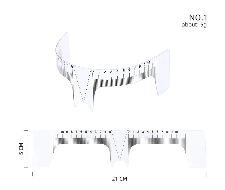 Eyebrow Shape Stencil Reusable Pmu Measuring Disposable Measurement ...