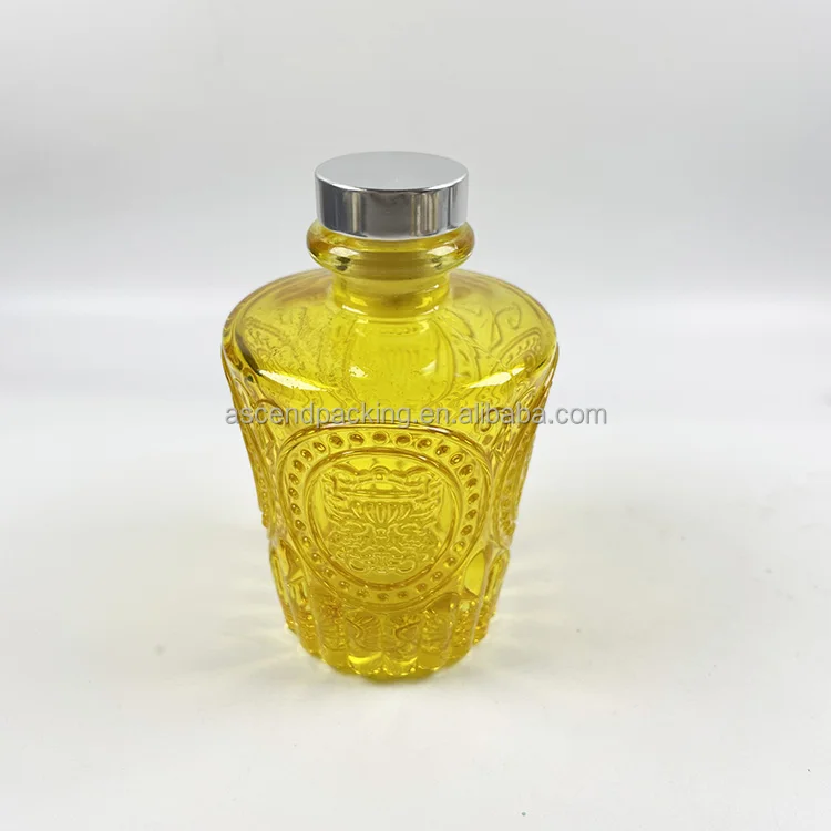 150ml Empty Inverted Cone Aroma Diffuser Bottle Colored Embossed ...