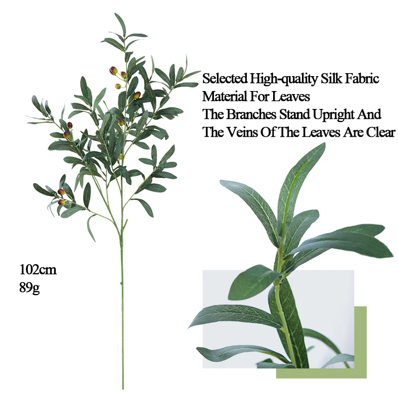 High Simulation Leaves Fake Plants Olive Fruits Artificial Olive ...