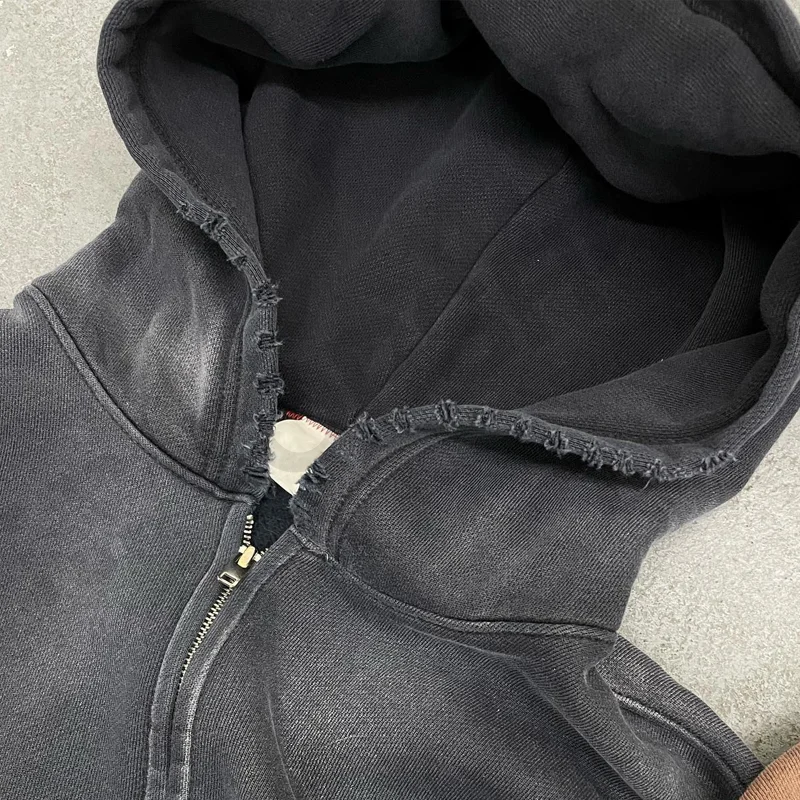 Custom Streetwear Hoodie - Double Layer Fleece Blank Zip Up