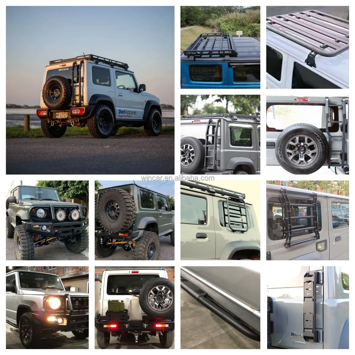 4WD Accessories Car Side Ladder Jimny Ladder with Recovery Track Board