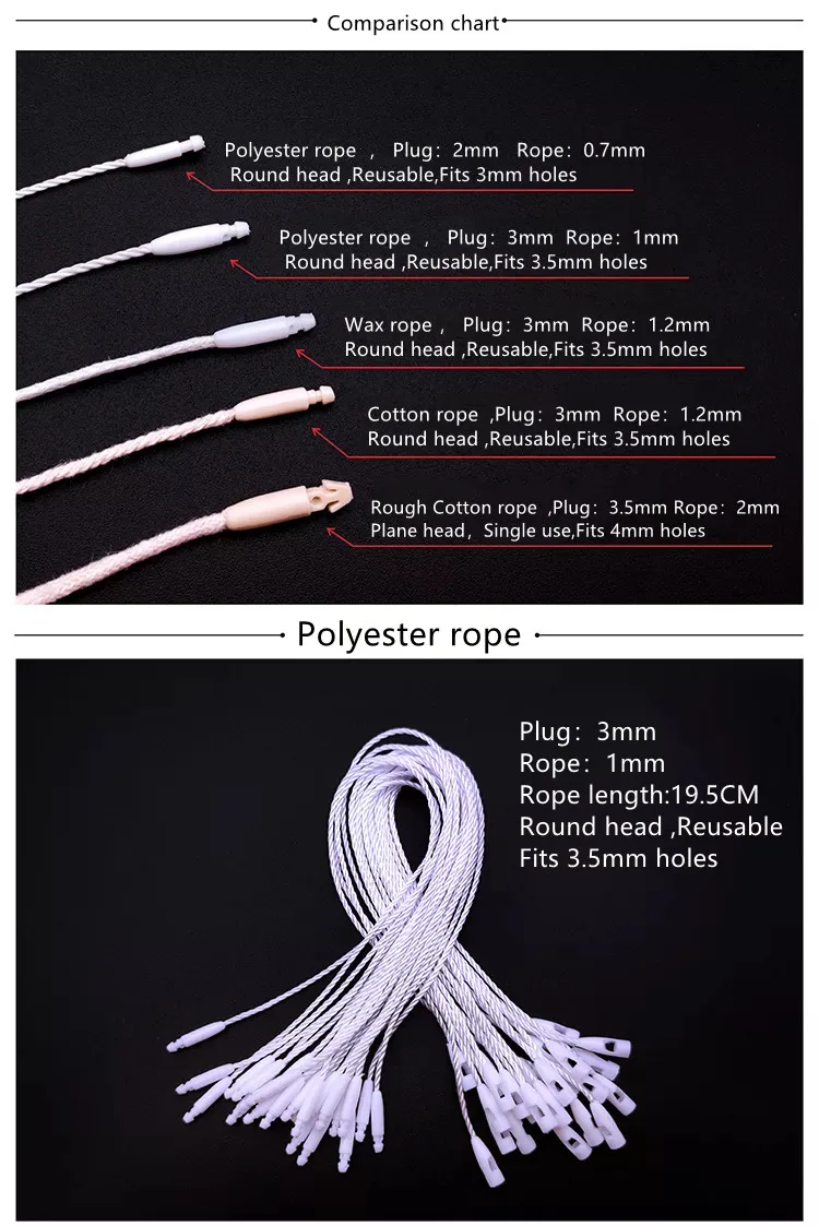 Custom Clothing Accessories Security Seal Hang Tag String Plastic Seal ...