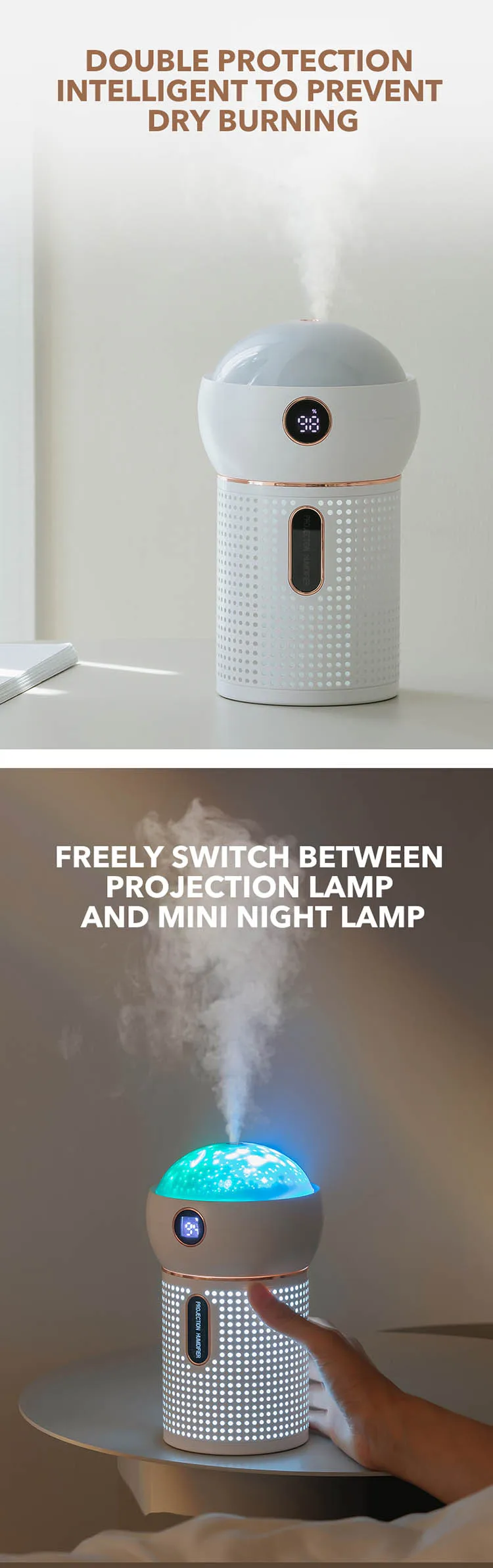 IMYCOO Custom Humidifier - Mini Projection Air Moisturizer