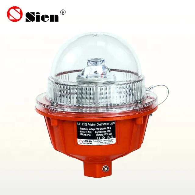 Red Led Single led aircraft warning light,Obstruction Light,telecom ...