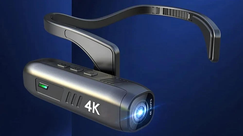 Head Mounted Camera Hands-free Fpv Capture 4k Video Camcorder With 2 ...