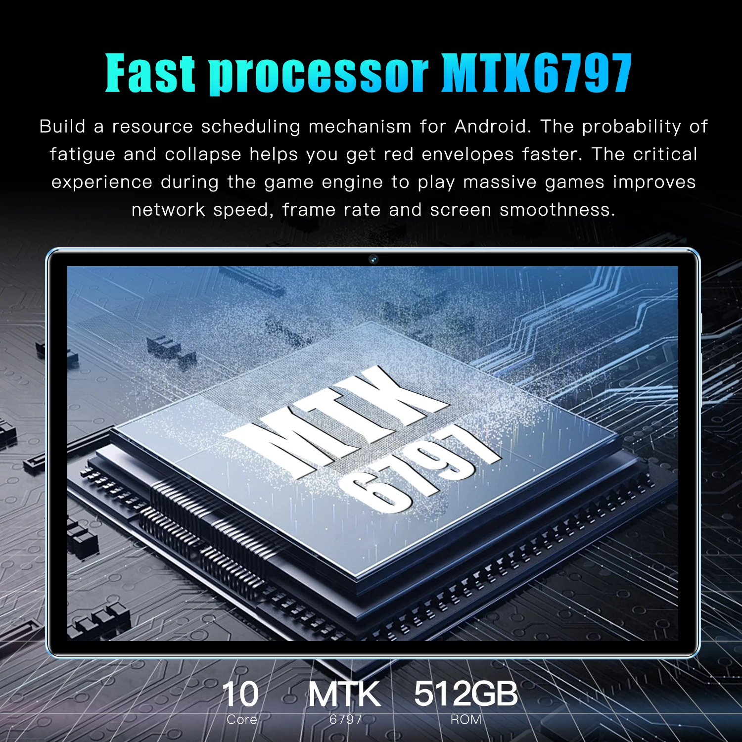 7000mah RAM 12G 512GB ROM Android 12.0 Tablet PC for Education