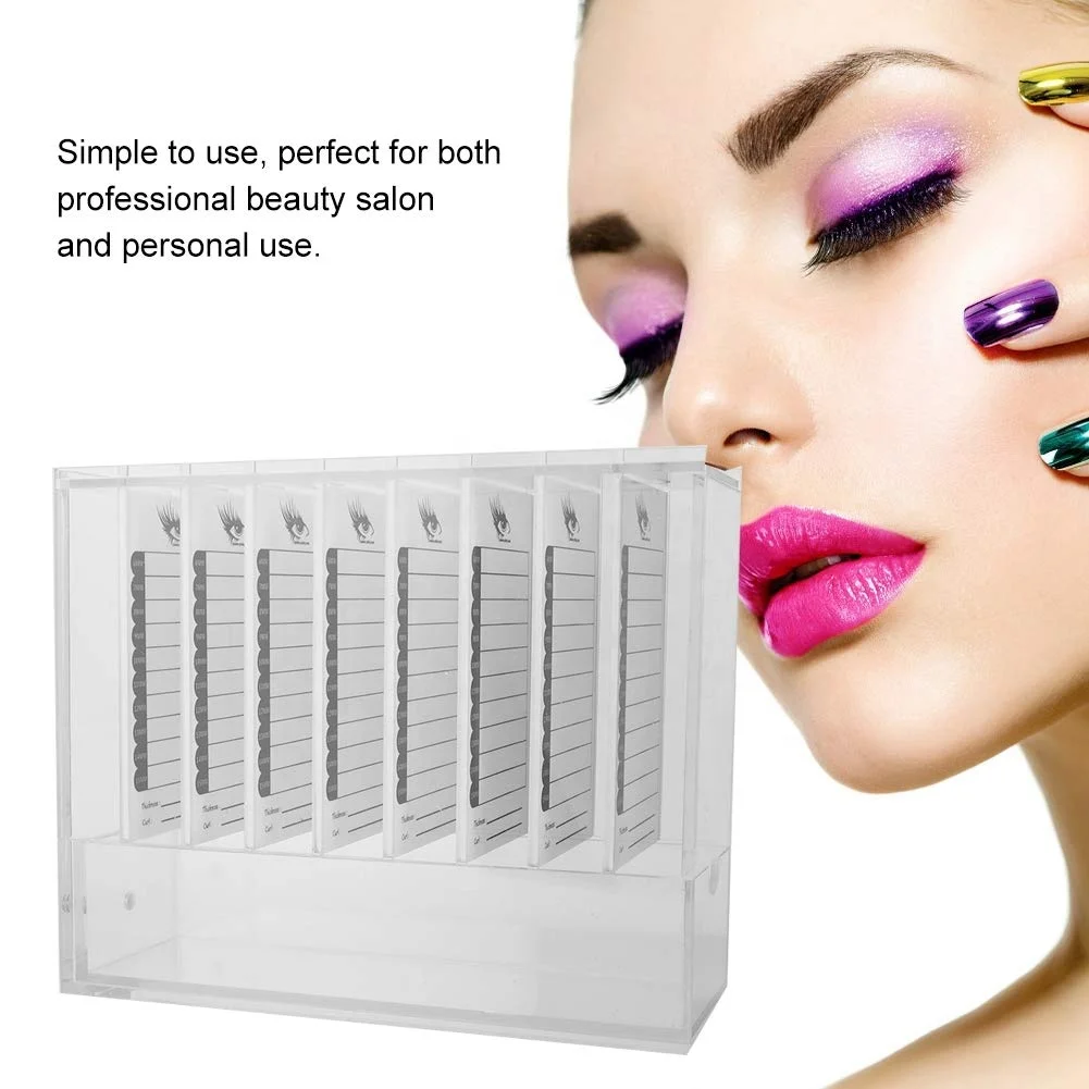 8-layer Transparent Grafting Lashes Storage Box - Beauty Salon