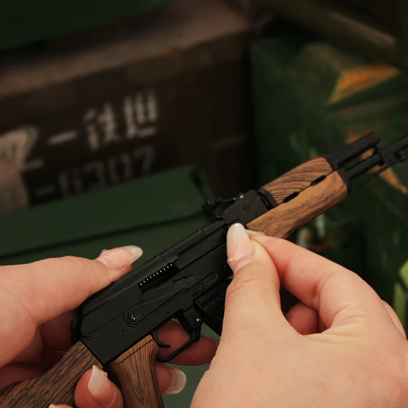 Realistic Mini AK47 Detachable Metal Gun Model Sniper Rifle Toy