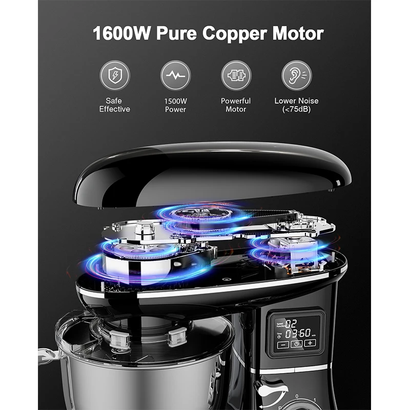 110V/230V US/EU Plug Kitchen Appliances 6.2L 8830 Motor Stand Bakery ...