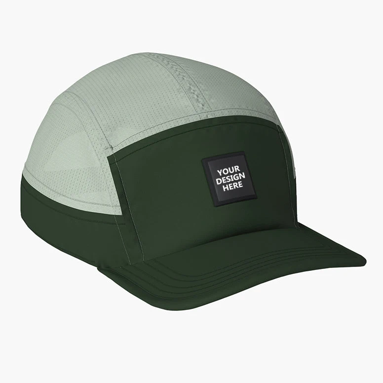 Custom Reflective logo 5 Panel Running Cap EVA Soft Short Brim Running ...