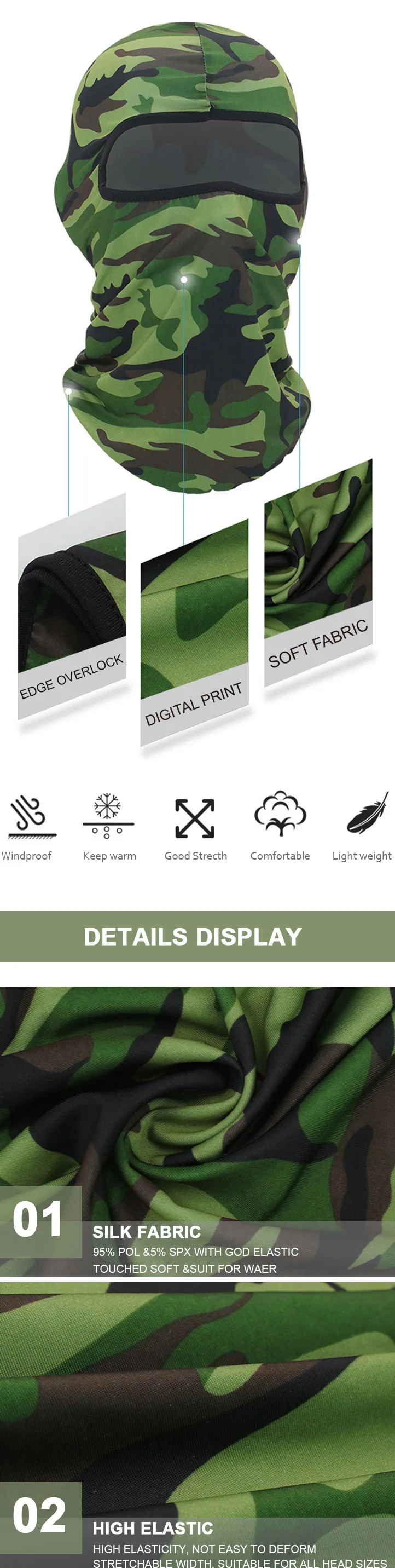 Breathable Waterproof Balaclava Mask Cap With Custom Logo Oem