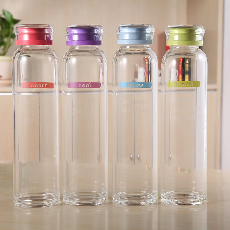 Popular 2024 Colorful 450ml Glass Bottle Customize High Borosilicate ...