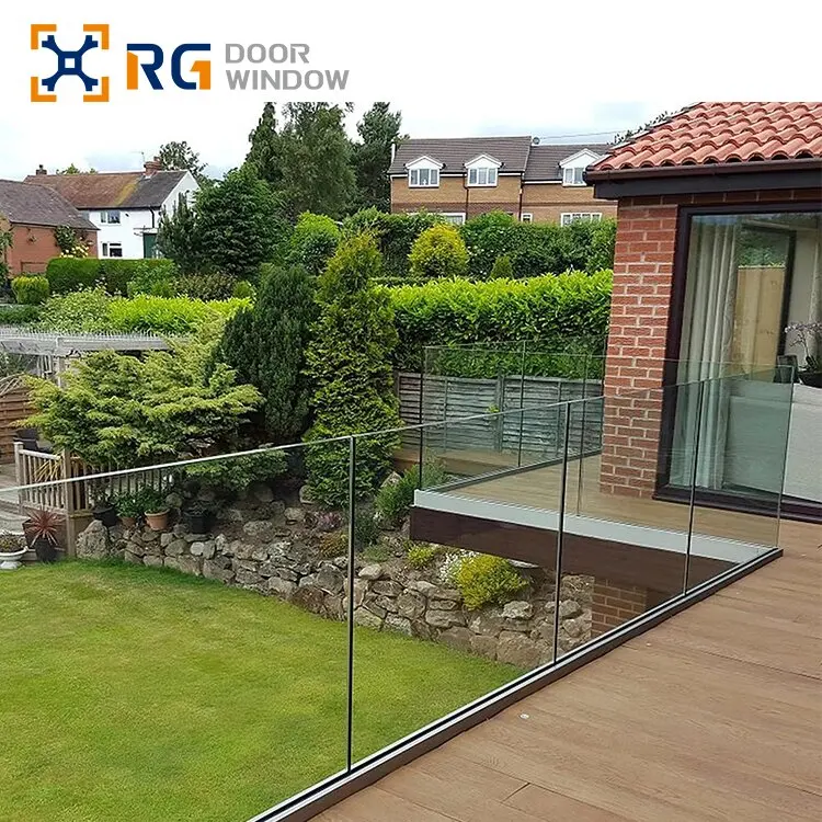 RG140 Face Side Mount Balcony Railings Expanding Key Glass Handrail ...