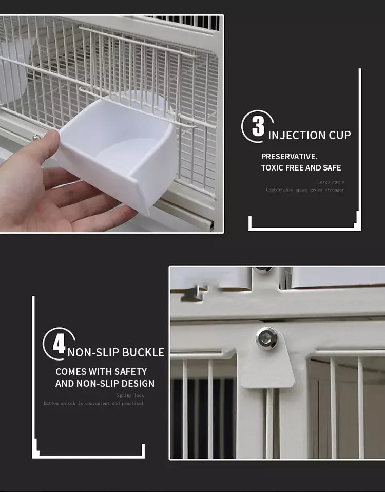 Three Tier Metal Cage - Sustainable Bird Breeding Solutions