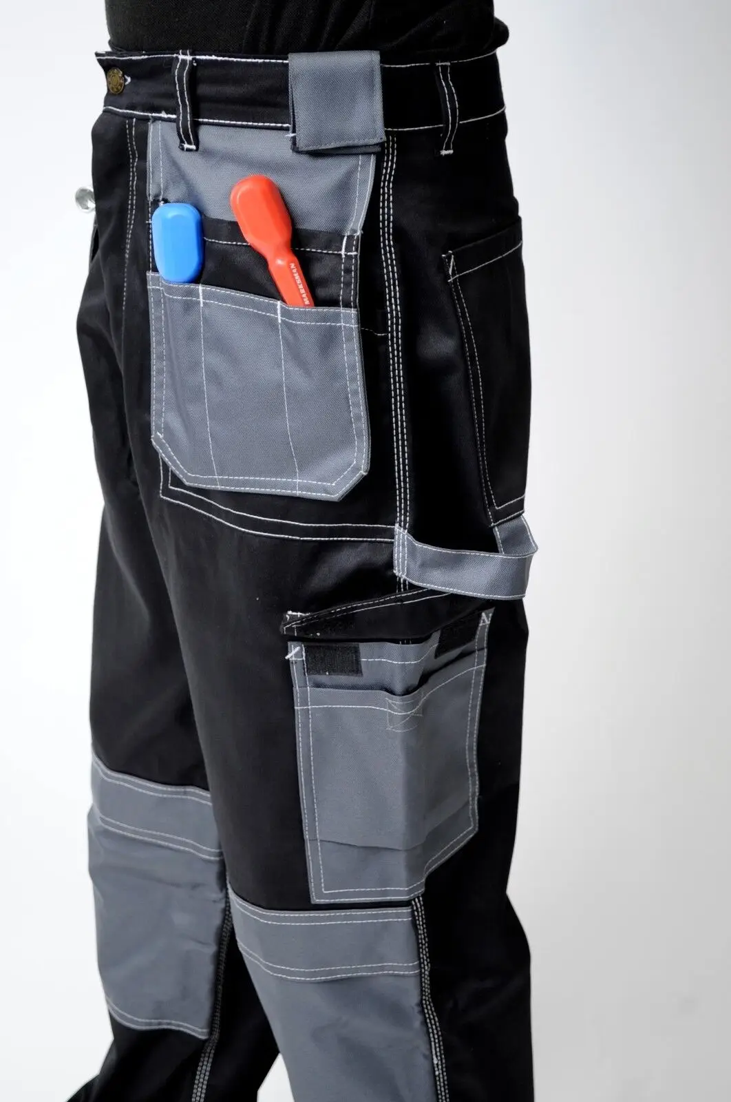 Heavy Duty Knee Padded Work Trousers With Holster Pocket /Chainsaw ...