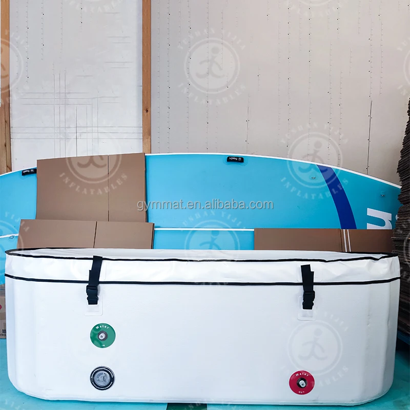 Inflatable Drop Stitch Cold Plunge Tub Ice Bath with Chiller