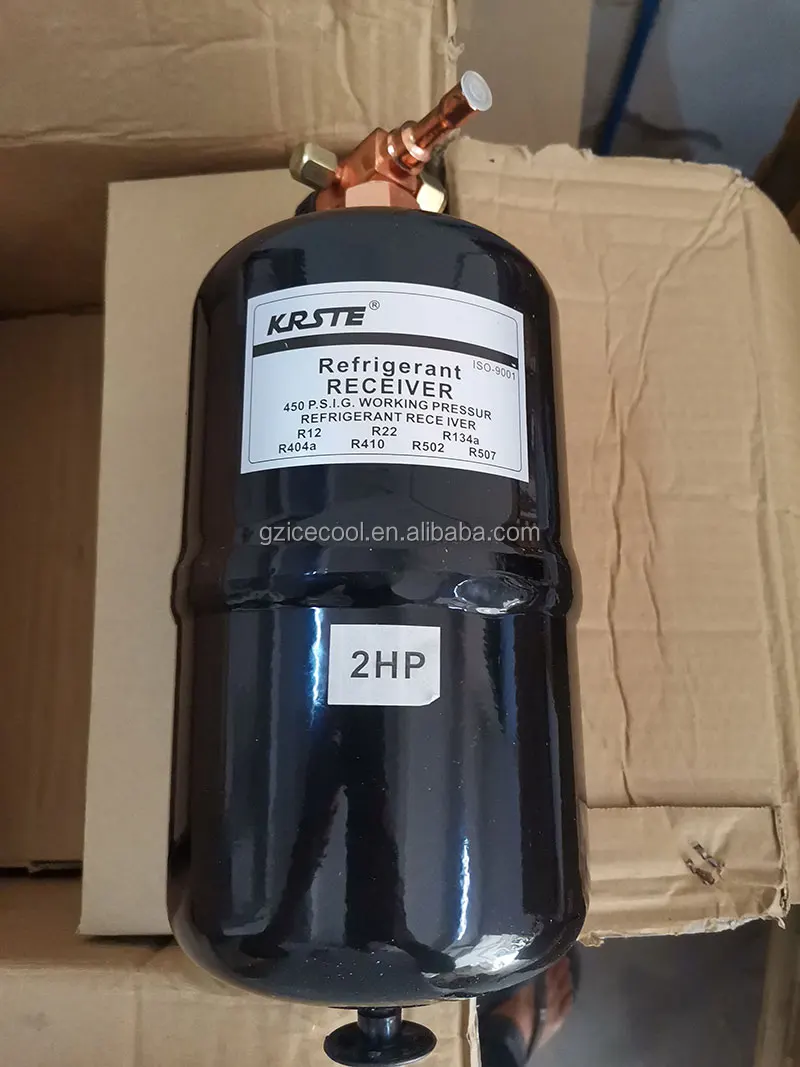 5/8" 10L Refrigerator Vertical Liquid Receiver - 10HP