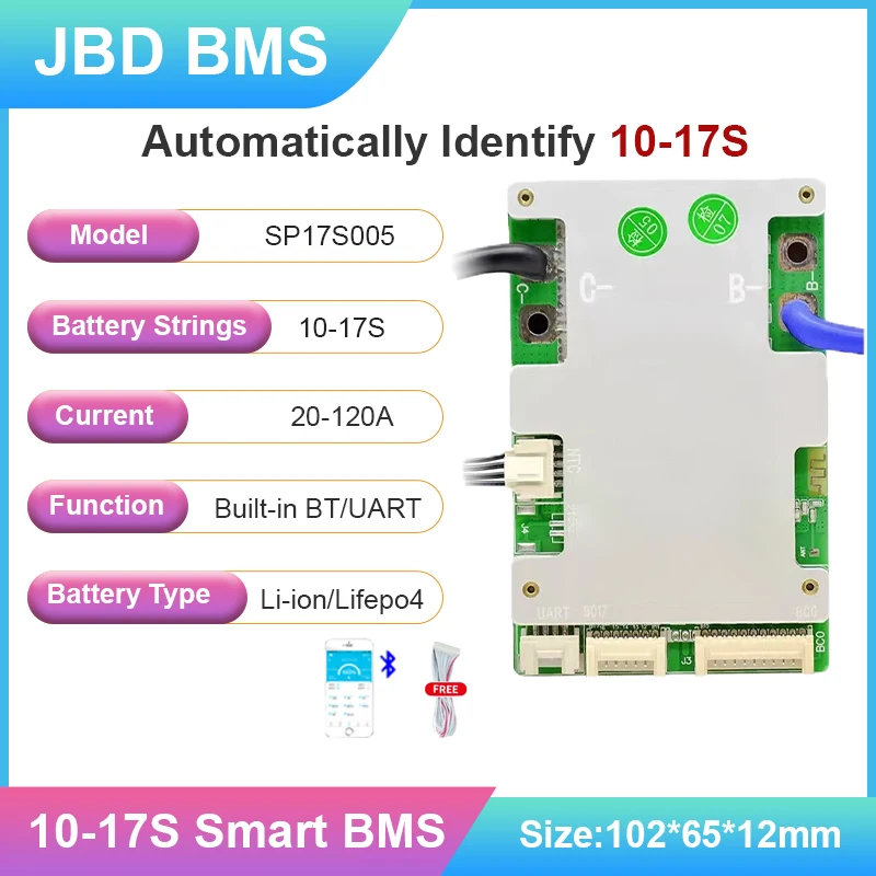 JBD SP17S005 Smart BMS - 15s Li-Ion Battery Management