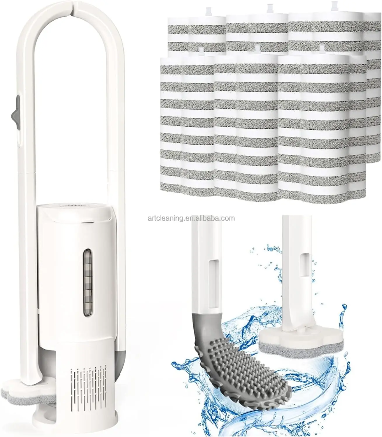 Multifunction Bathroom Sponge Disposable Toilet Brush With Clean Fluid ...