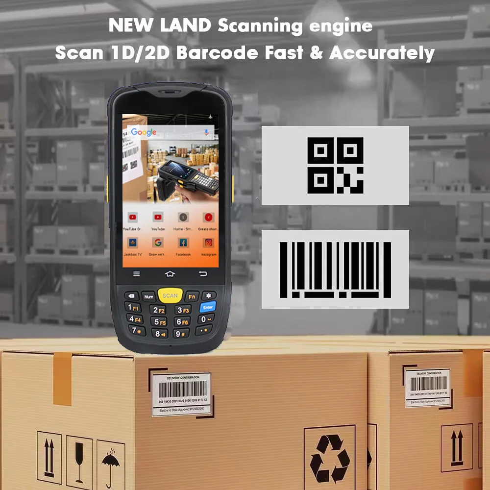 Pda 5g Rugged Logistic Date Collector Android 10 2d Barcode Scanner Pda ...