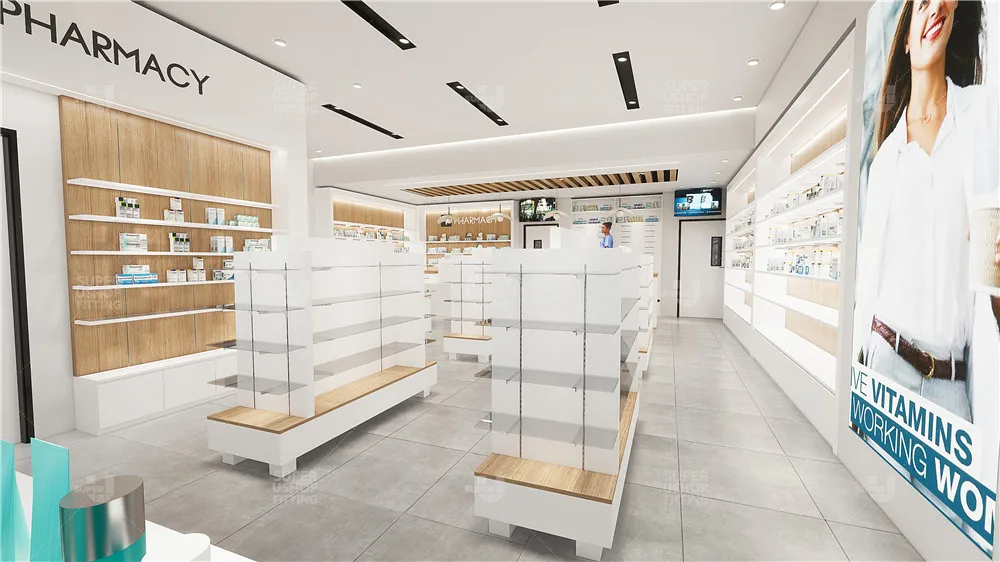 Customized Medical Store Decoration Design - Pharmacy Shop Interior