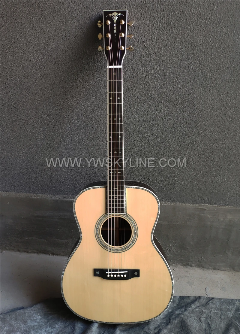OM Style 40 Inch Acoustic Guitar - Handmade Solid Wood