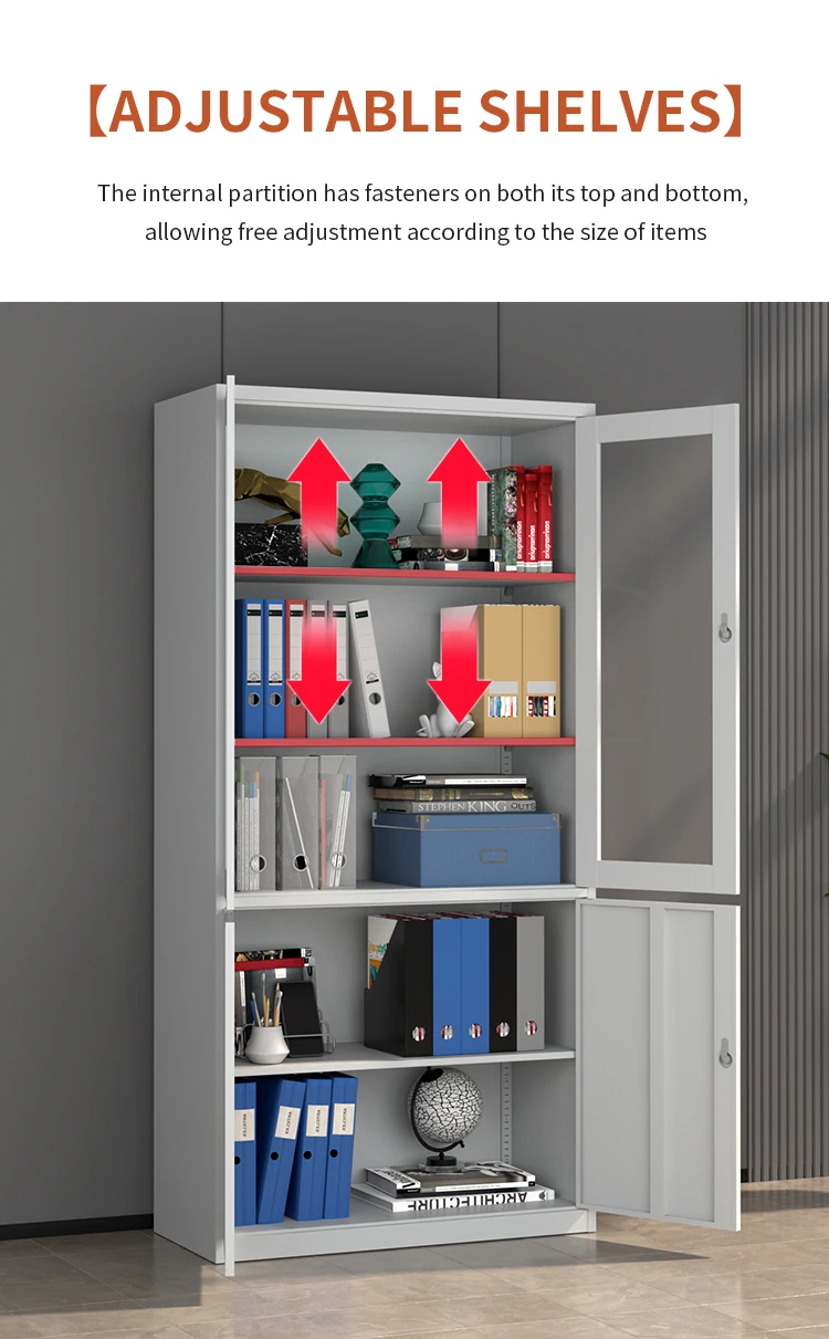 Bulk Filing Cabinet and Office Glass File Cabinet with Lockable Doors ...