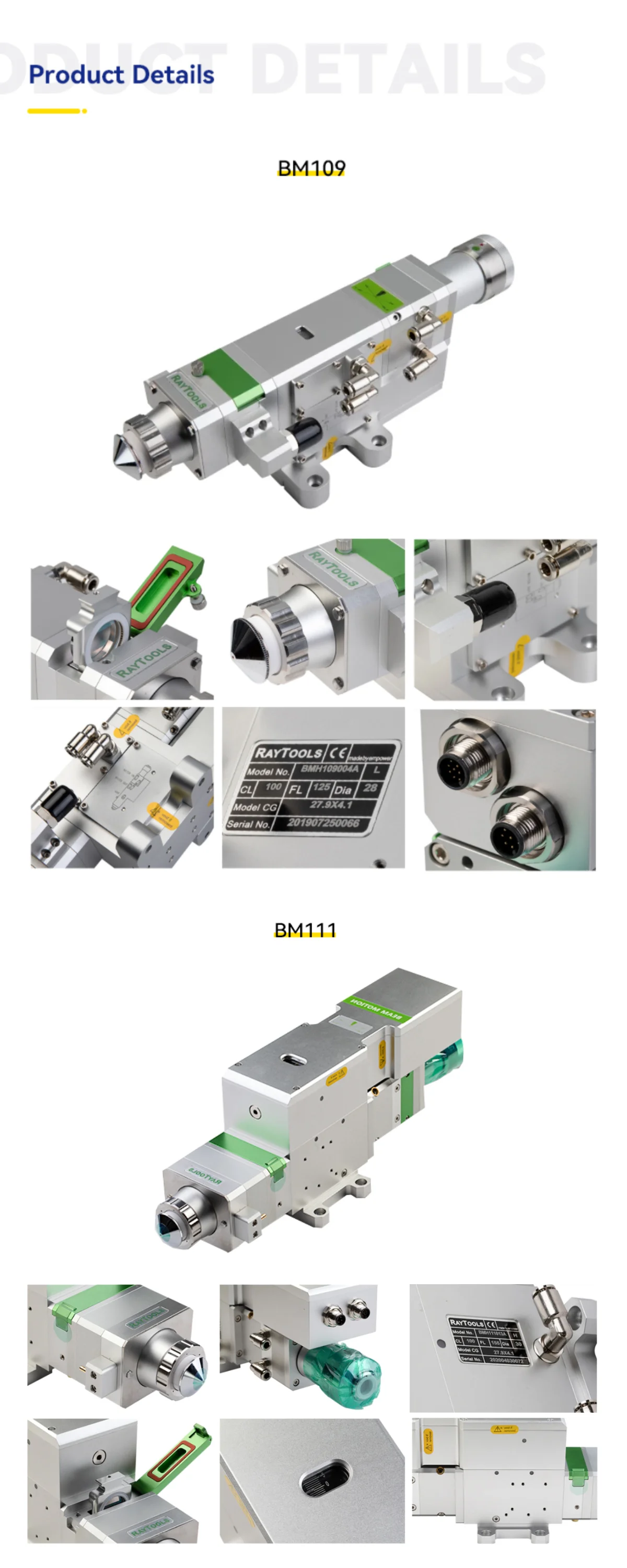 Raysoar Auto Focus Fiber Laser Cutting Head Bt240 Bm111 Bm114 Bm06k ...