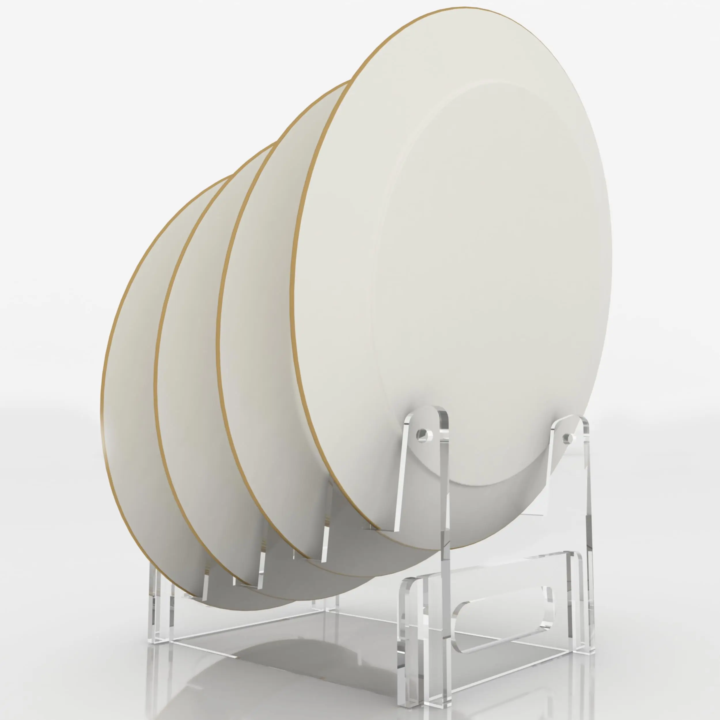 Factory Custom Clear Acrylic Plate Display Rack Dinnerware Display ...