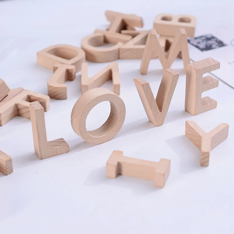 Custom Solid Wood Letters - MDF Word Tiles for Home Decor