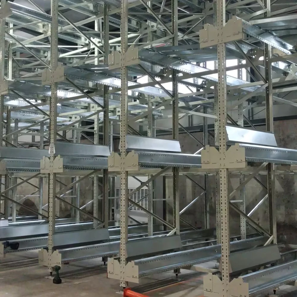 Warehouse Semi-Automatic Steel Racking System with Remote Control Radio ...