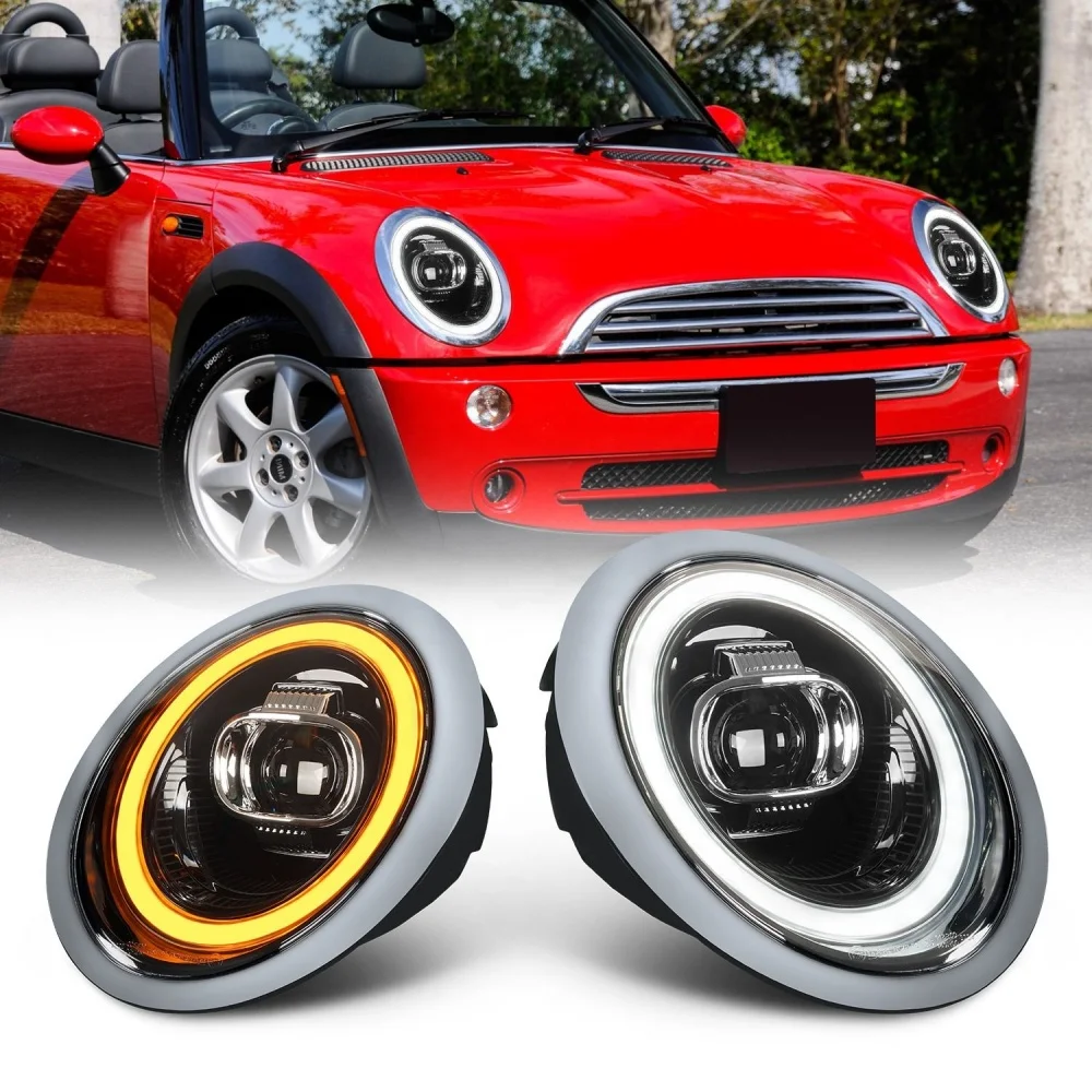 LED Headlight Upgrade Modified Full Head Lamp Compatible for BMW Mini ...