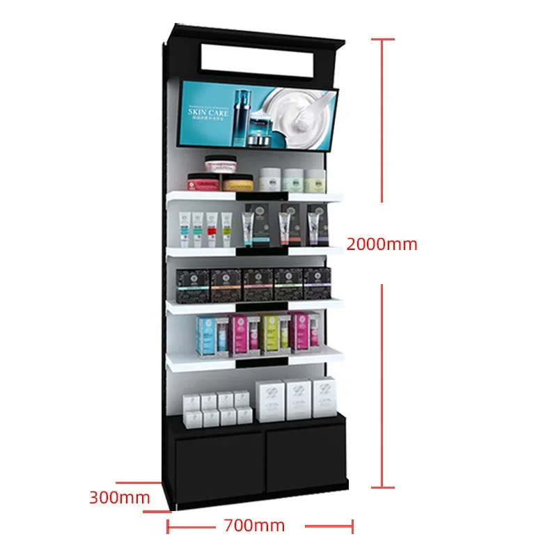 Cosmetic Retail Display Rack Counter Cosmetic Shop Display Shelving for ...