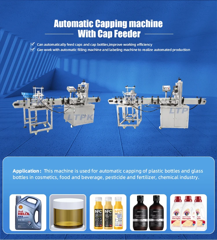 LT-SC440V Electric Motor Automatic Capping Machine Cap Feeder ...
