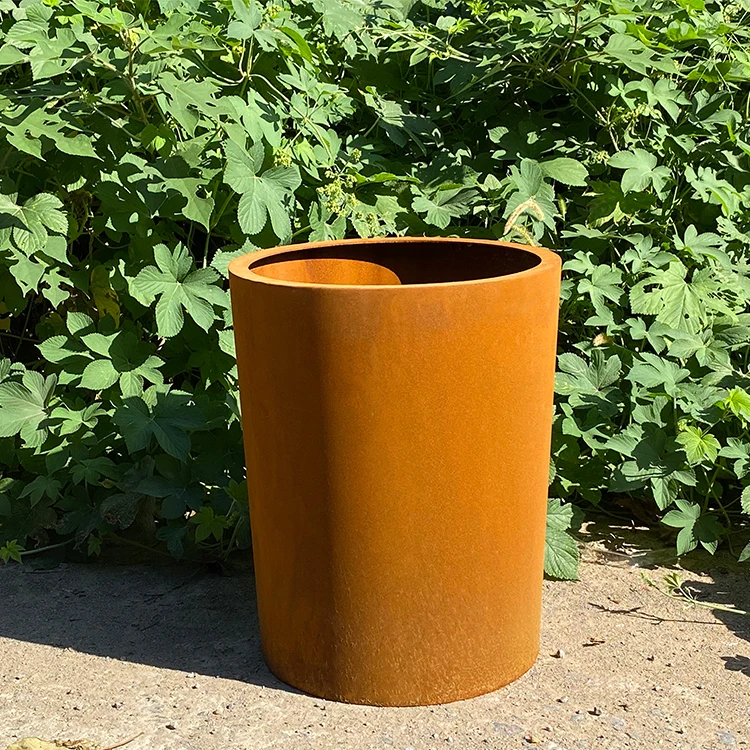 Corten Steel Planter Flower Pot Corten Steel Planter Boxes Rusted ...