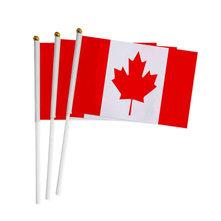 Wholesale Polyester Mini Small Hand Held Flag Canada Waving Hand Flag ...