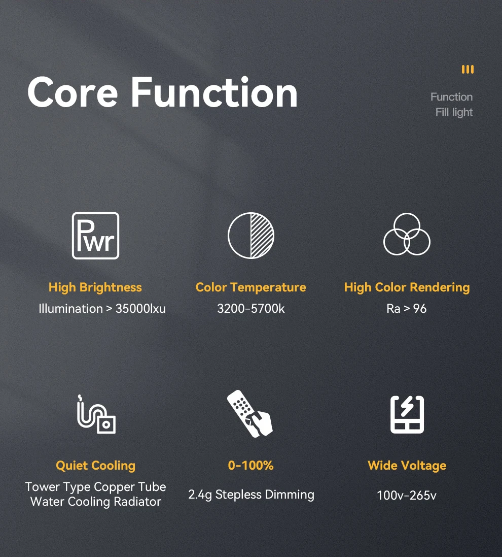 300W LED Video Light - Adjustable Color Temperature for Photography