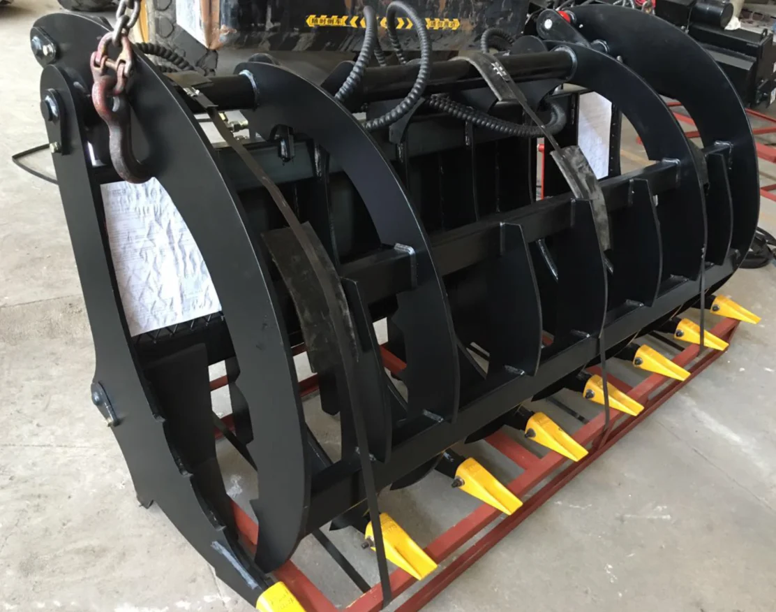 RSBM Hydraulic Rake Grapple Bucket - Durable & Versatile