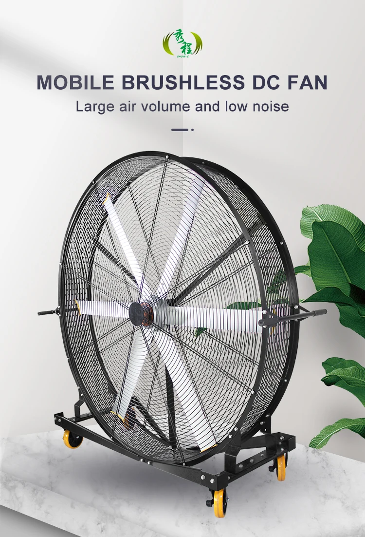 Portable 1.5M Industrial Free Standing Ventilation Fan with 220V AC ...