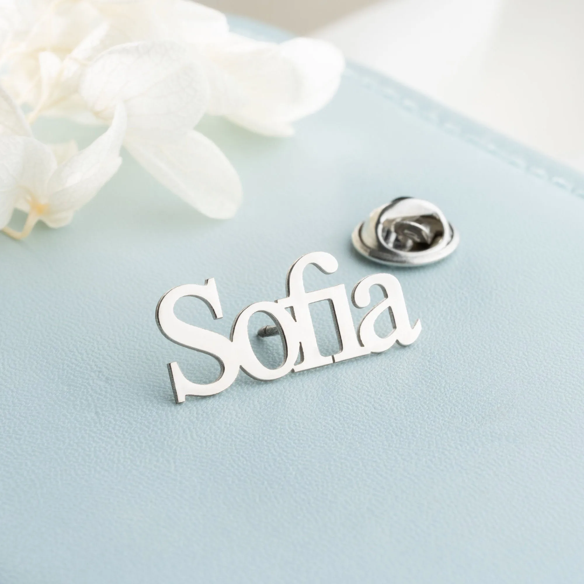 Personalized Metal Name Badge Pin Nameplate Brooch Pin Customized Name ...