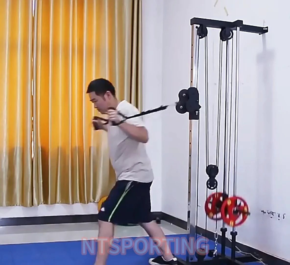 Sp Cable Machine Chest Expansion Wall Mount Dual Cable Station With ...