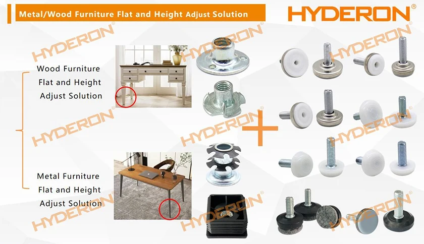 Hyderon Adjustable Leveling Feet - Customized Screw Solutions