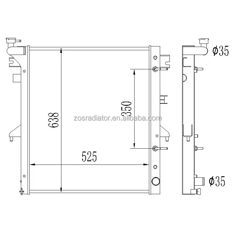 All Aluminum Radiator For Mitsubishi L200 Triton 2007- - Buy All ...