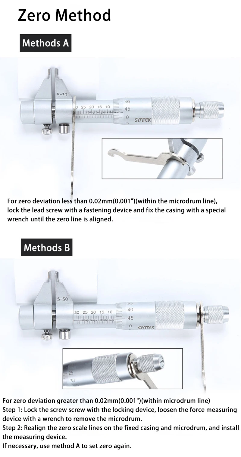 Mechanical Inside Diameter Micrometer Internal Measuring Tool Device ...