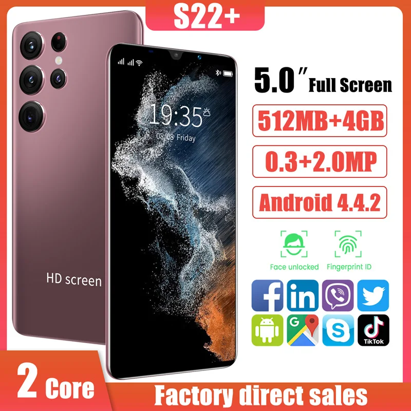 Dual Sim Low Price S22 Plus Cellular Smart Cell Phone 5g Mobile Phones ...