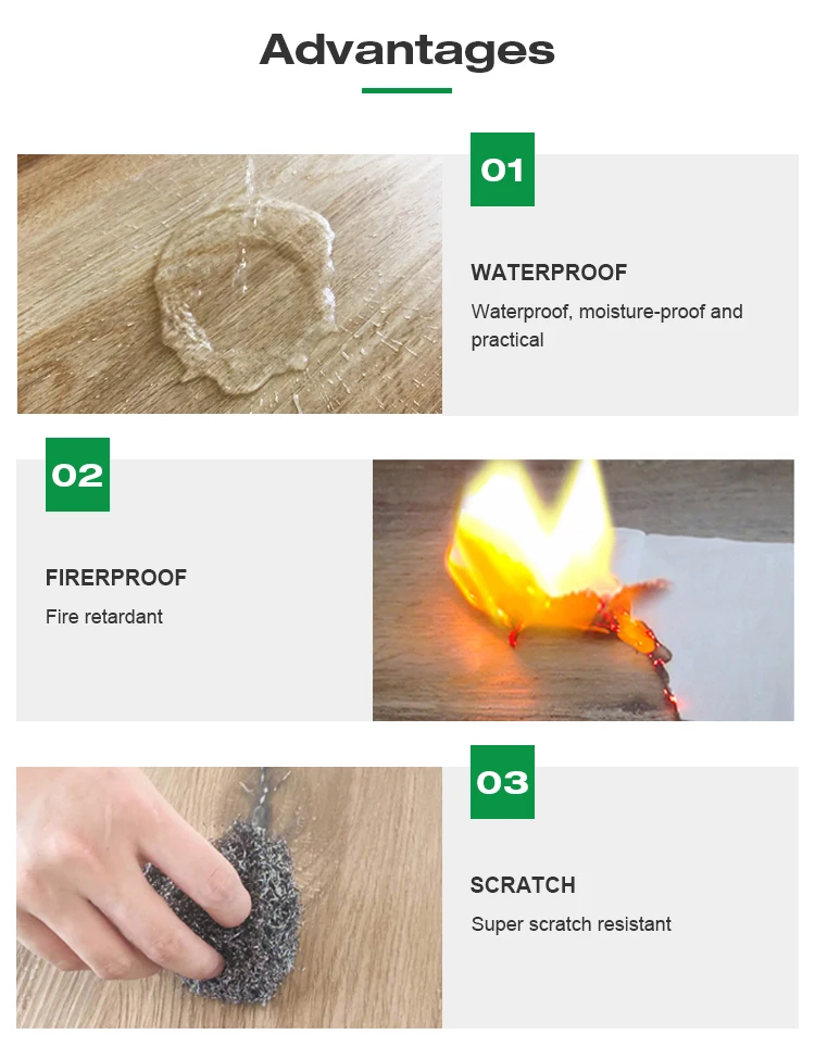 Click Interlocking Plank Parquet Vinyl Solid Residential 12mm Wire ...