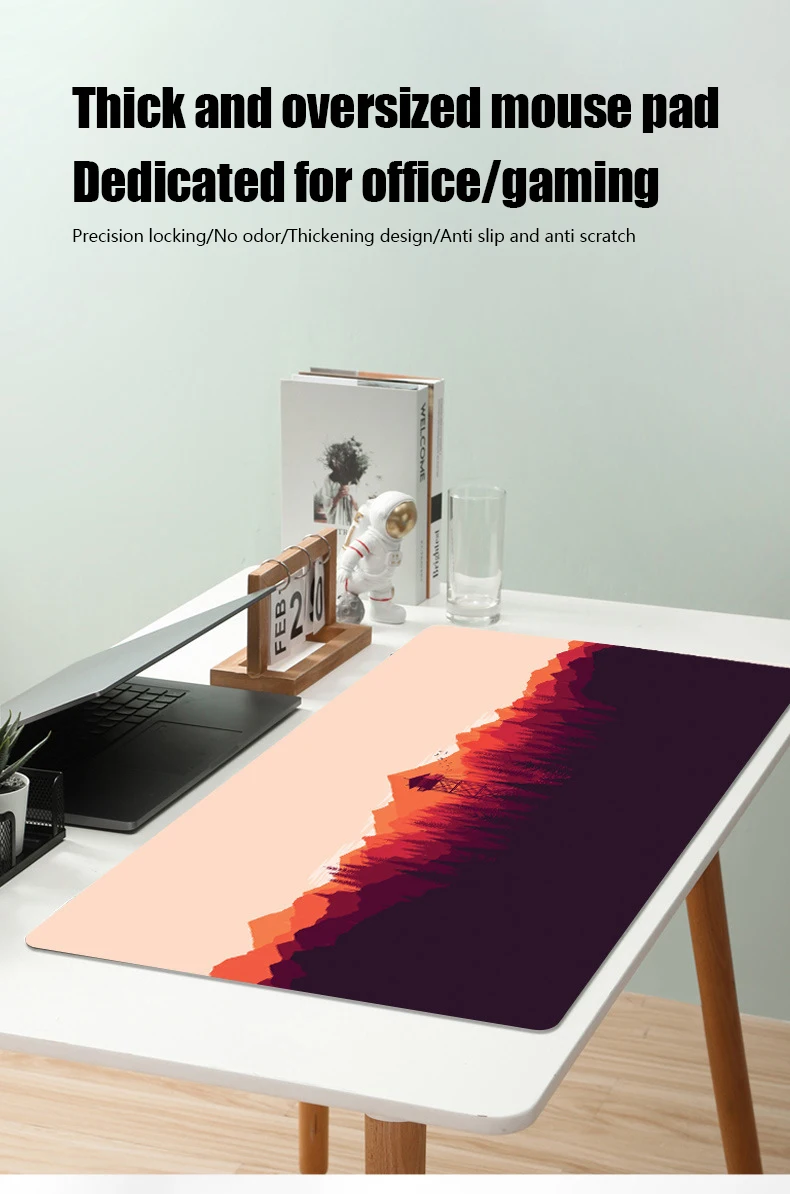 Fashion Big Size Cartoon Scenery Wave Office Gaming Mouse Pads 5mm ...