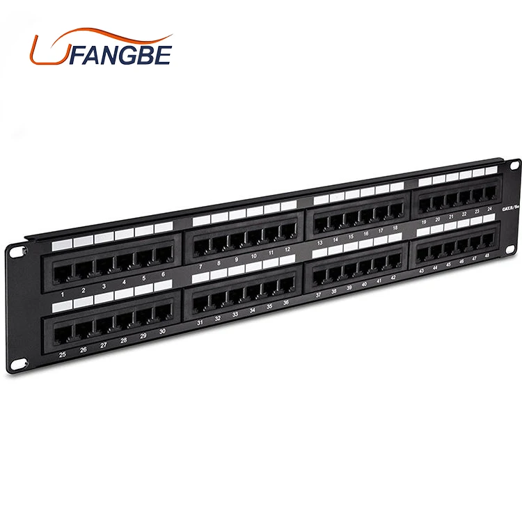 Gcabling Network Patch Panel Rack Mount 2u Rj45 24 48 Port Cat5e Utp ...