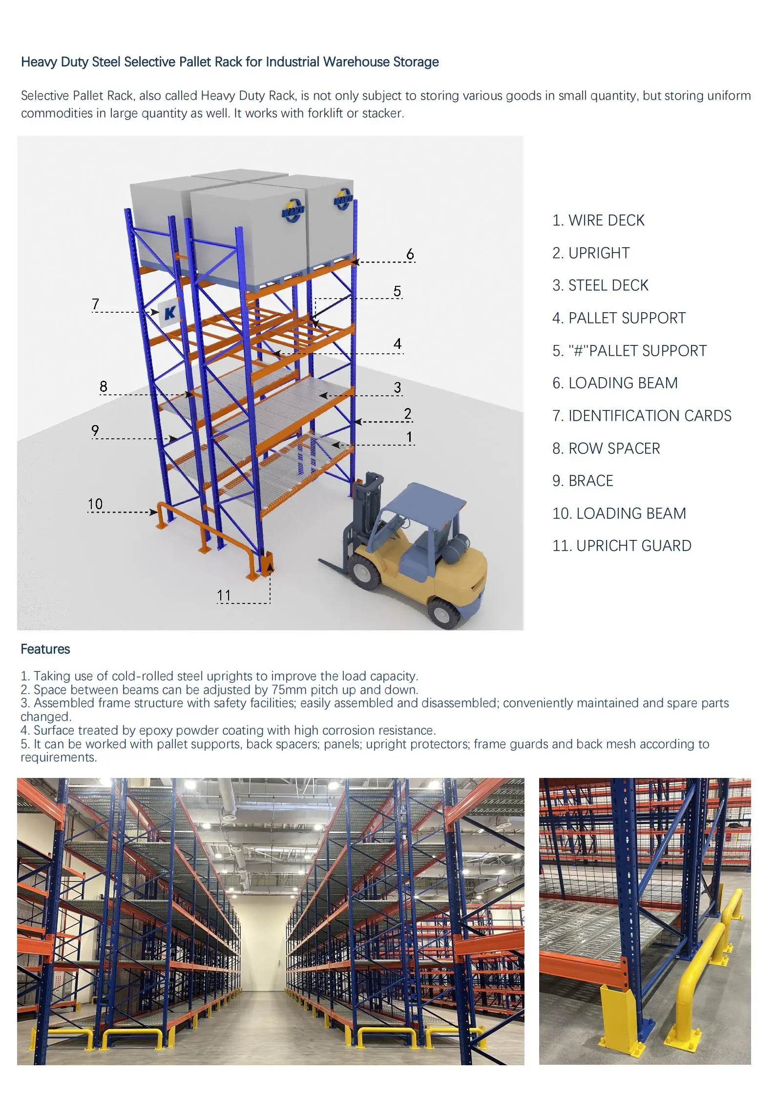 Heavy Duty Selective Pallet Rack Low Price Industrial Euro Steel ...